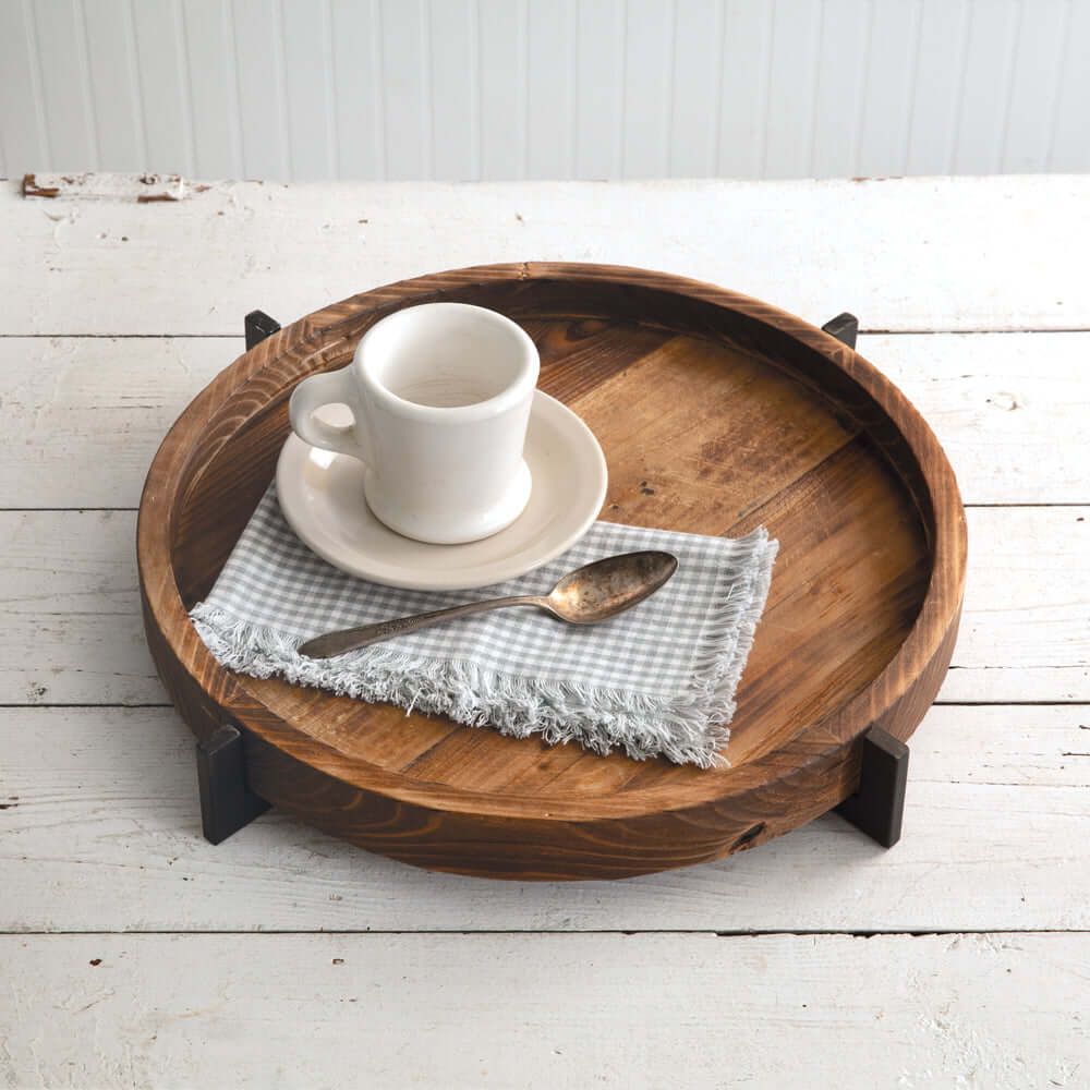 Wood metal tray store