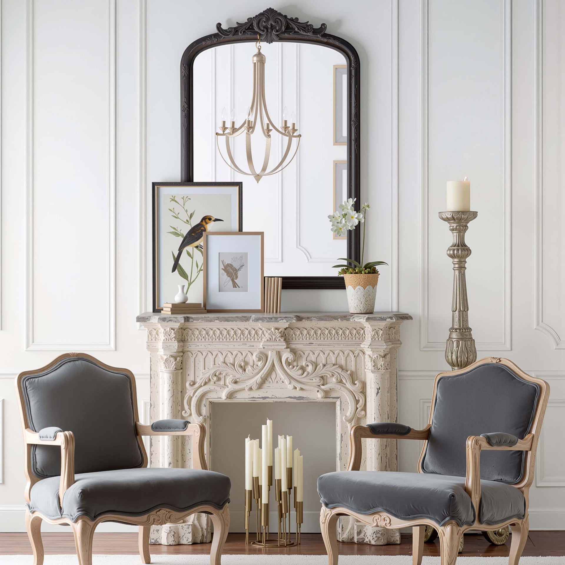Vintage Fireplace Décor | Mantels, Screens & Accessories – Vintage Shopper