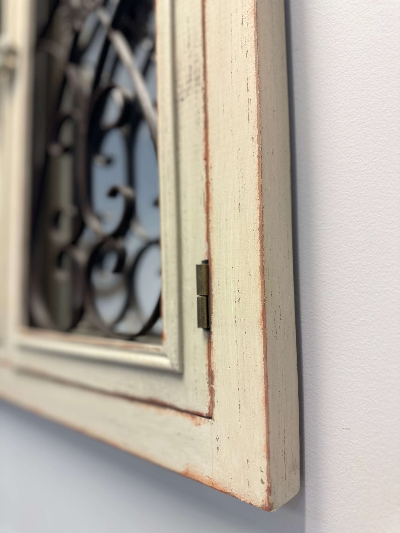 antique white window frame