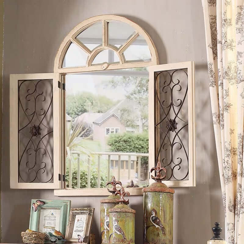 antique window mirror