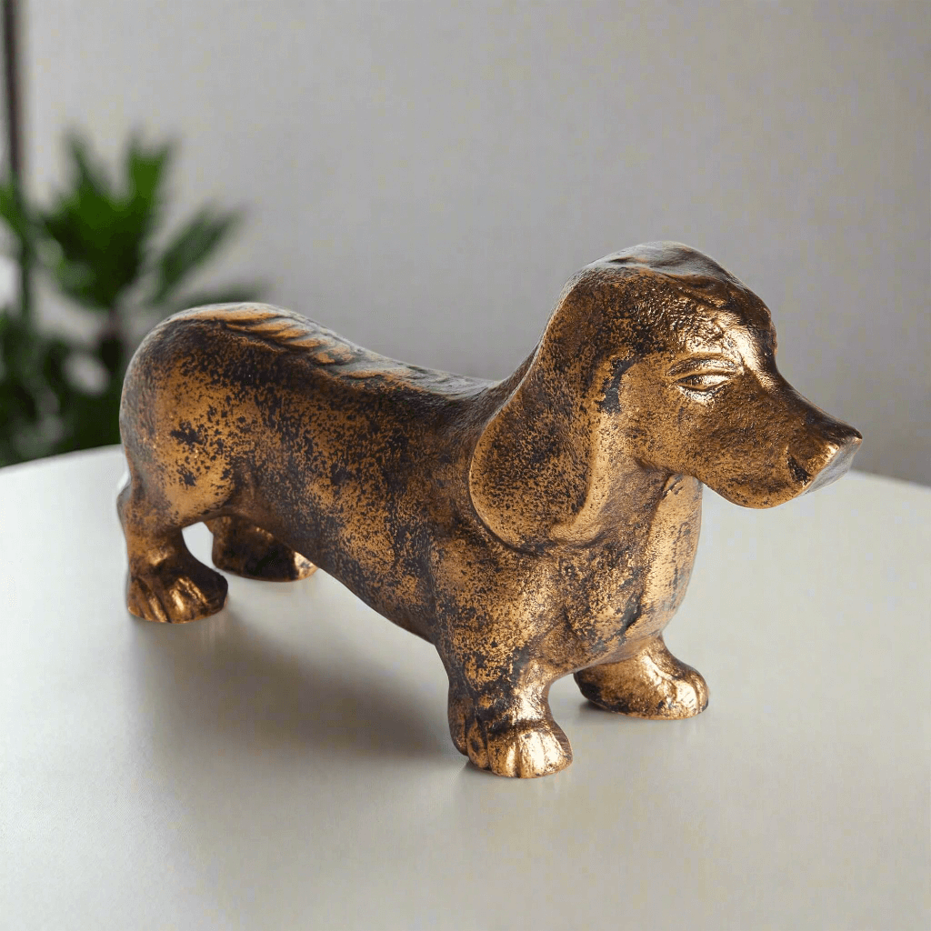 Vintage Metal Dachshund Sculpture in Bronze – Vintage Shopper