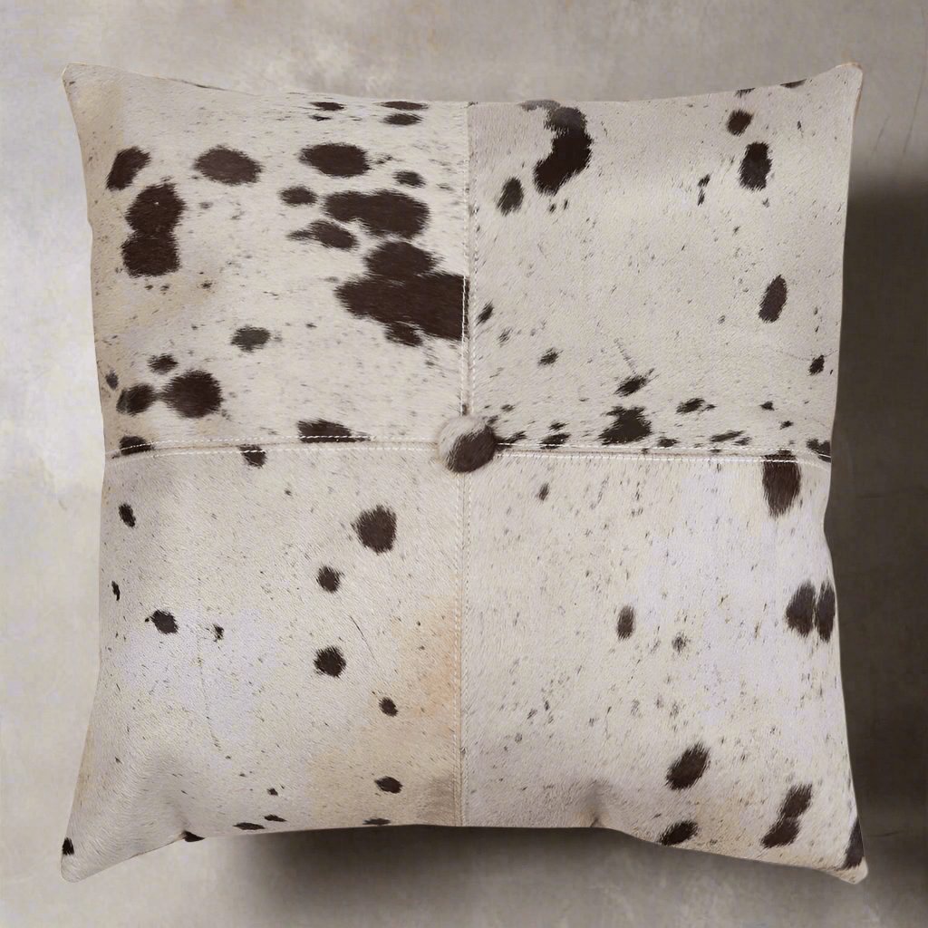 Western Spotted Cowhide Throw Pillow | Rustic Decor – Vintage Shopper