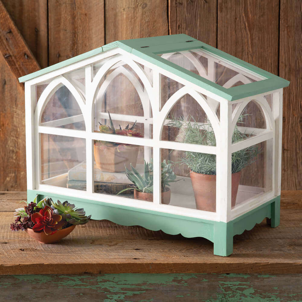 Vintage Glass And Wood Terrarium Wood Glass Terrarium Etsy UK