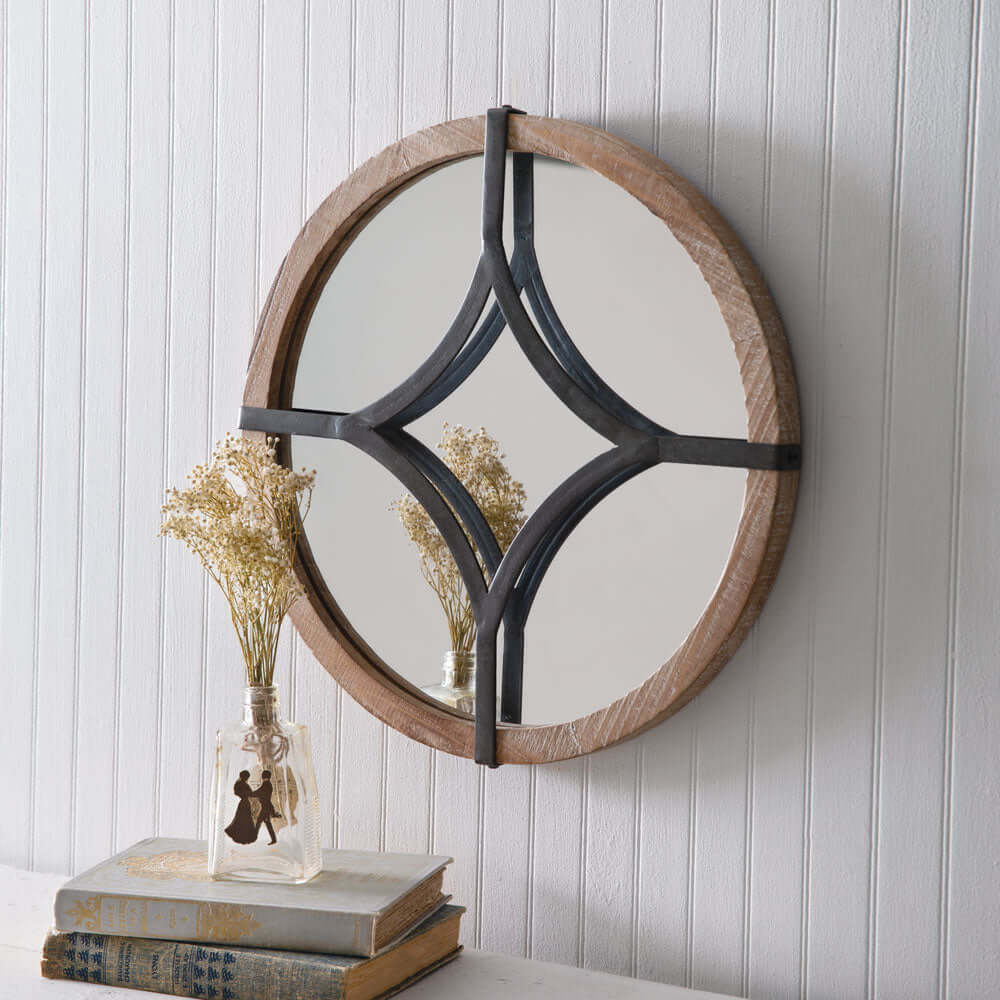 Vintage Rustic Round Wall Mirror | Wall Decor – Vintage Shopper