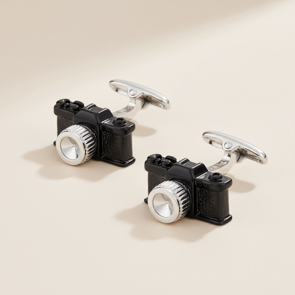 Vintage Black Camera Cufflinks | Gift for Photographers – Vintage Shopper